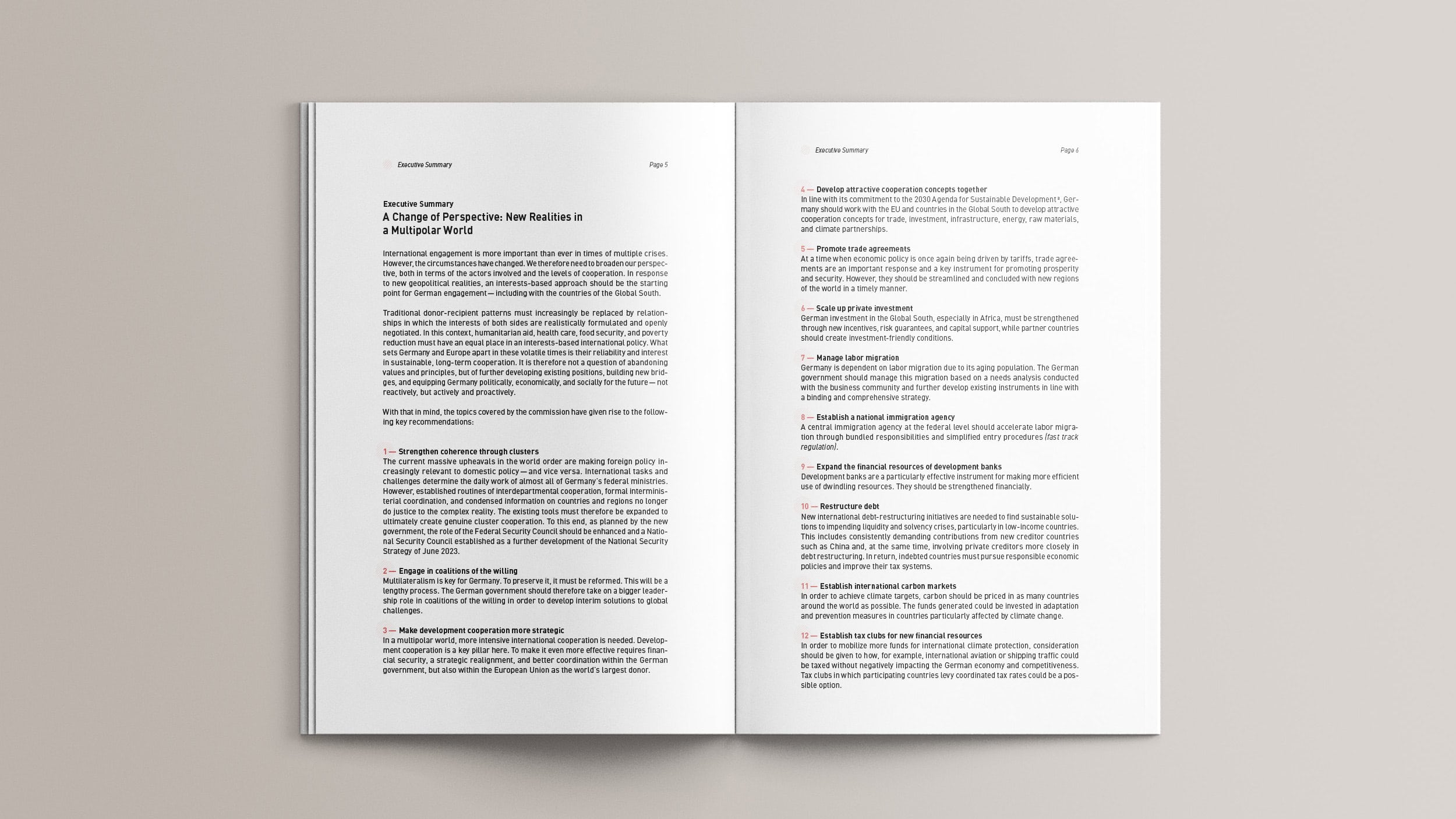 Recommendations for the Realignment of Germany's Relations with the ...